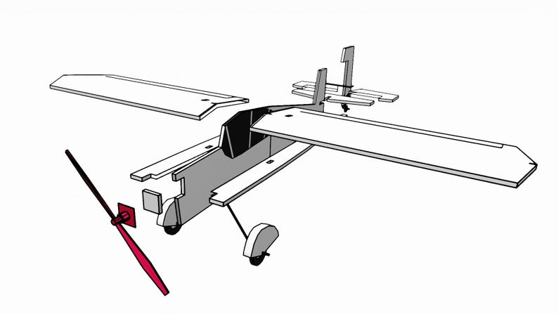 Profile RC Trainer Airplane, "c-sparrow" - Etsy