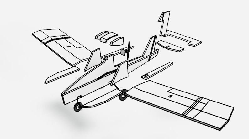Profile RC Trainer Airplane "x-robin" - Etsy
