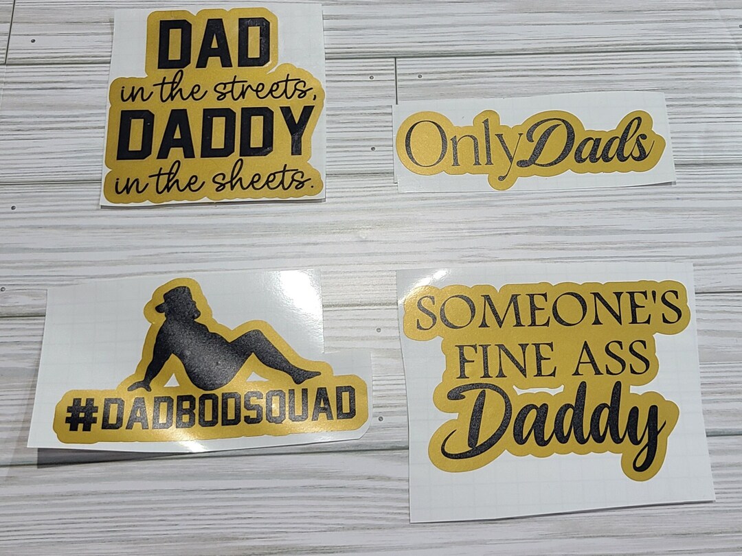 Dad Bod Vinyl Decal Set, Window Decals, Easy to Apply, Weather Proof ...