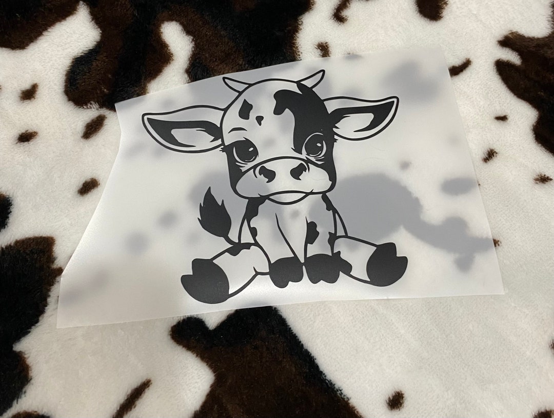 Baby Cow Decal/ Baby Cow Wall Decal/ Cow Car Decals/ Cow Print/ Cow ...
