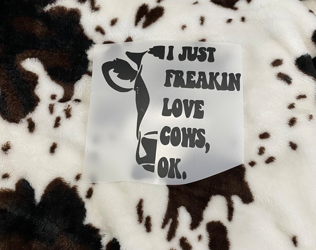 I Just Love Cows Cow Decal/ Baby Cow Wall Decal/ Cow Car Decals/ Cow ...