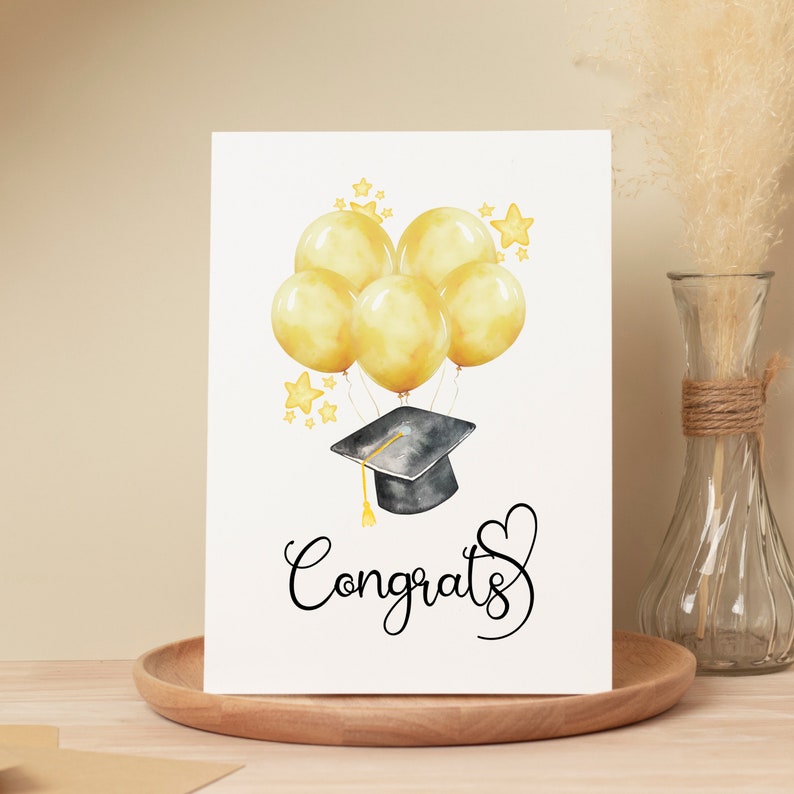 Printable Graduation Card, Congrats Grad Card, Digital Download ...