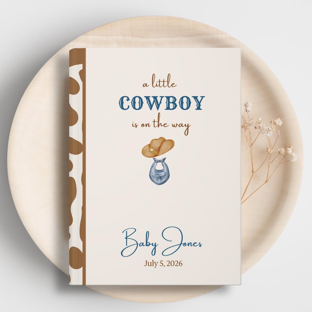 Personalized Cowboy Baby Shower Guest Book: Rodeo Keepsake - Etsy UK