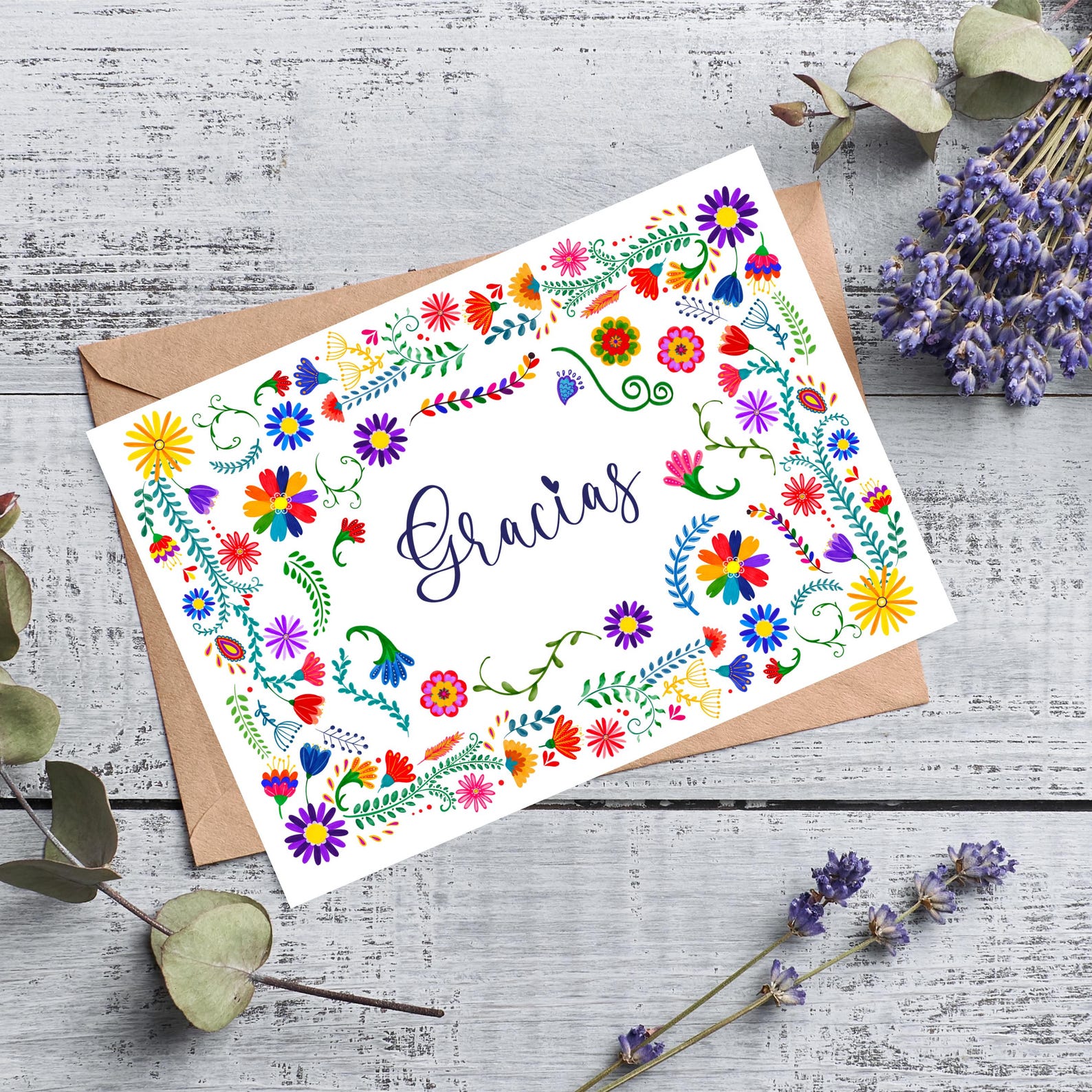 Gracias Elegant Printable Card, Digital Download, Spanish Thank You ...