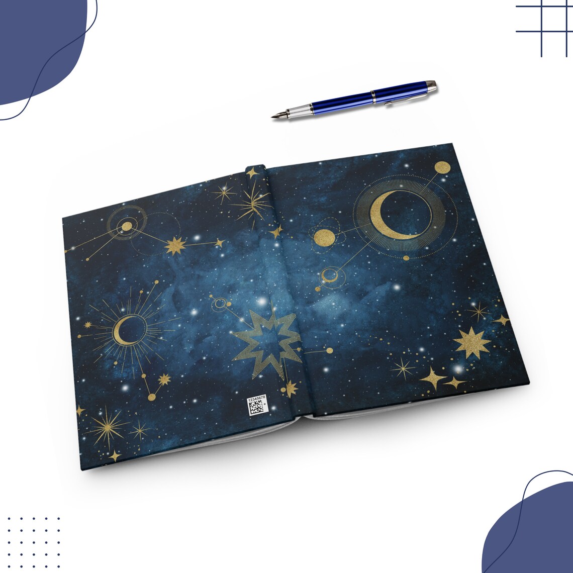 Watercolor Night Sky Hardcover Notebook, Journal With Starry Night and ...
