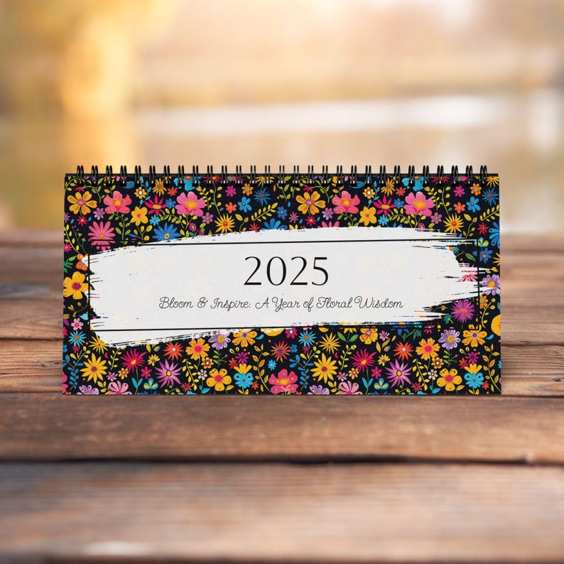 2025 Floral Themed Inspirational Quotes Desktop Calendar, Mexican ...