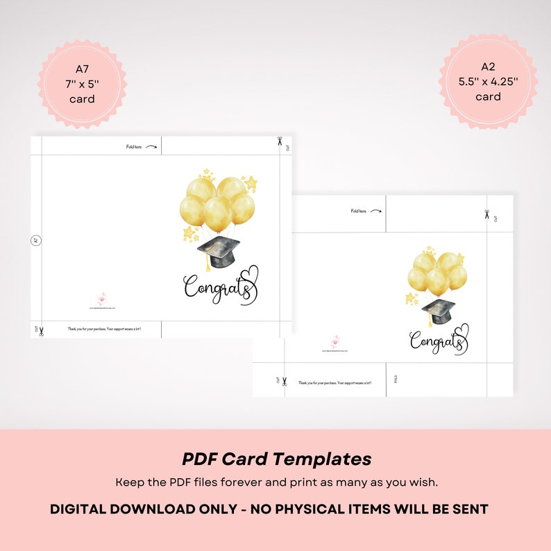 Printable Graduation Card, Congrats Grad Card, Digital Download ...