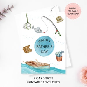 Printable Father's Day Card, Fishing Card From Kids, Digital Download ...