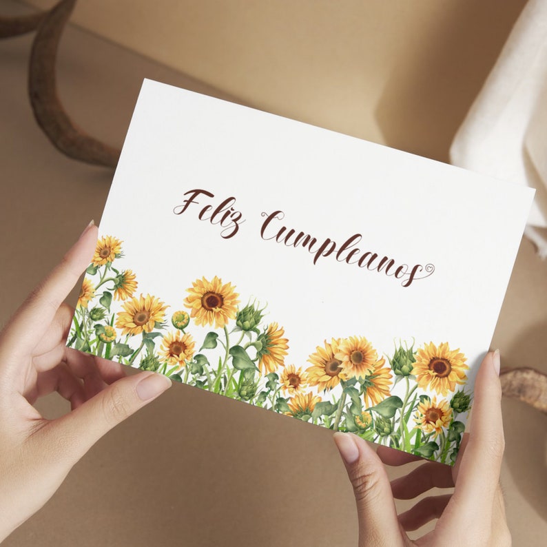 Feliz Cumpleaños Printable Card, Digital Download, Spanish Birthday ...