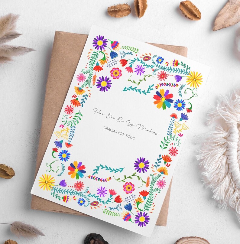 Feliz Día De Las Madres Card, DIGITAL DOWNLOAD, Spanish Mother's Day ...