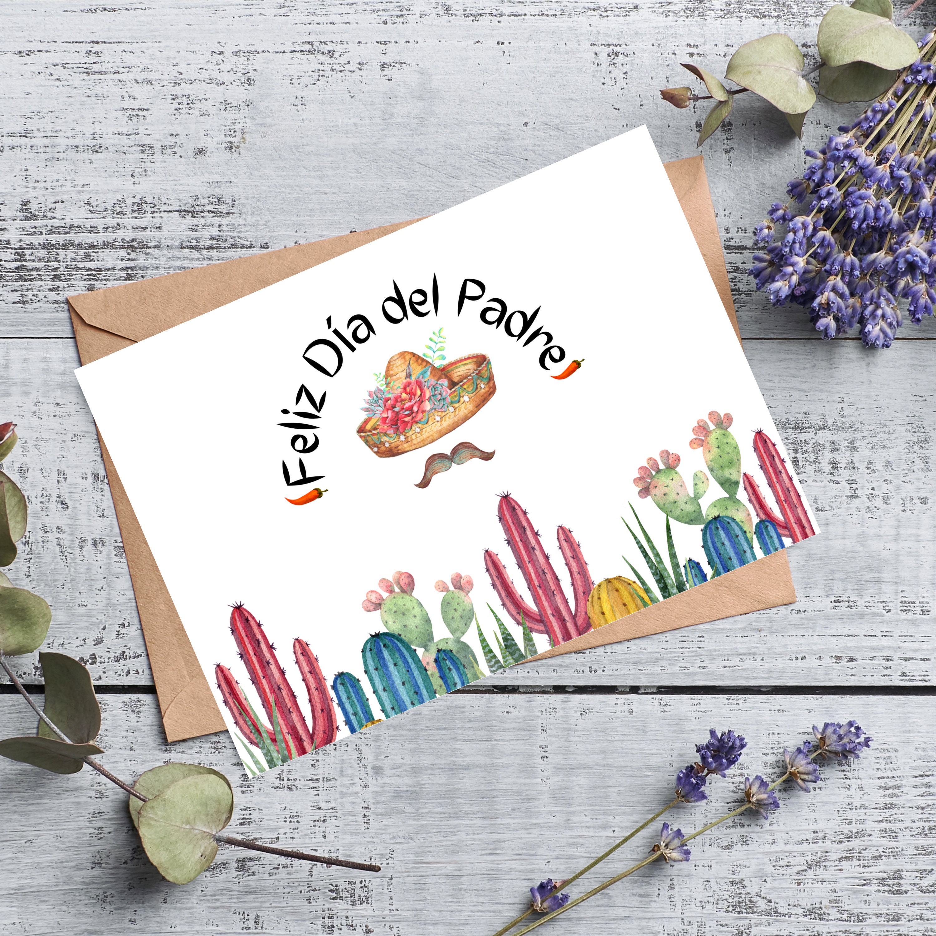 Feliz Día Del Padre Printable Card, DIGITAL DOWNLOAD, Cute Watercolor ...