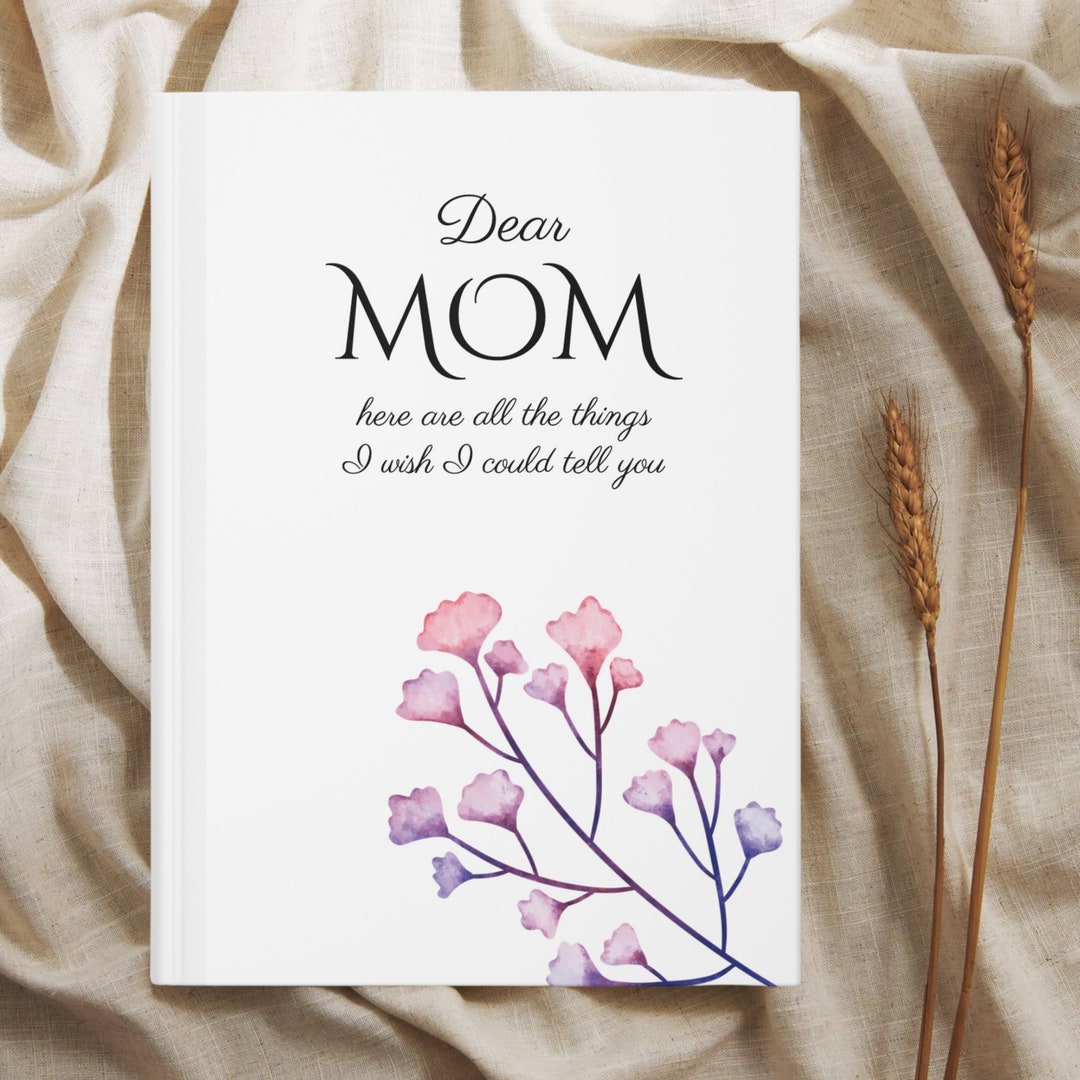 Dear Mom Grief Journal, Watercolor Art Notebook, Custom Mother Loss ...