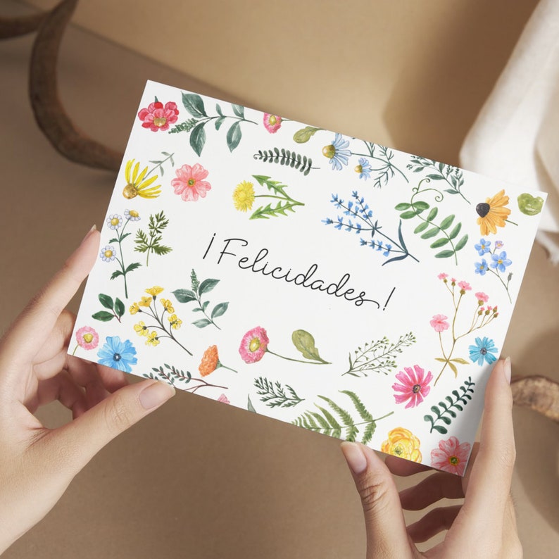 Printable Felicidades Card, Spanish Congratulations Card With ...