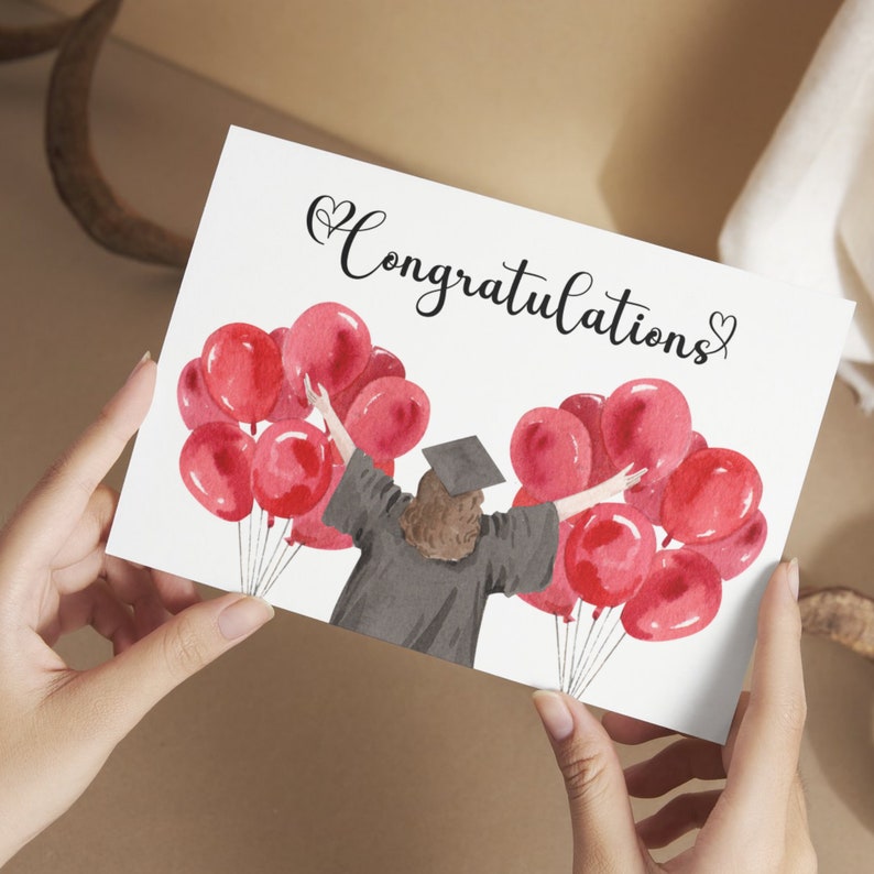 Printable Girl Graduation Card, Congrats Grad Card, Graduation Gift ...