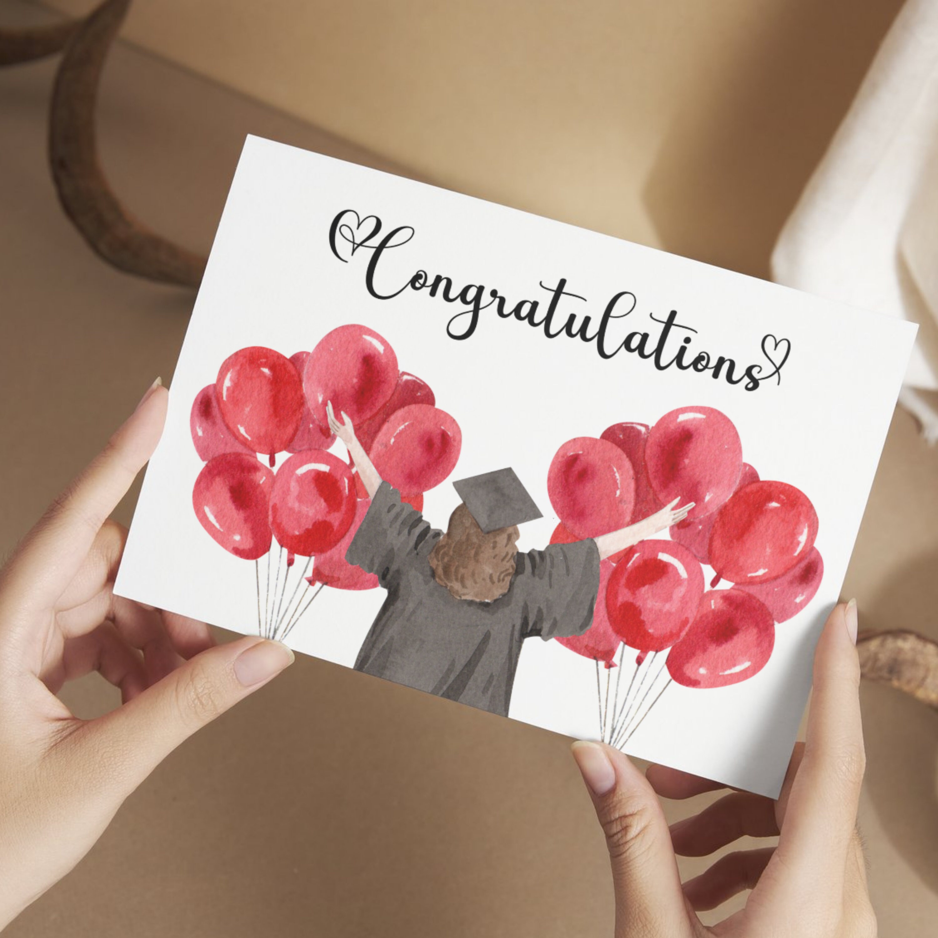 Printable Girl Graduation Card, Congrats Grad Card, Graduation Gift ...