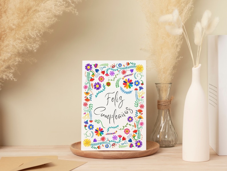 Feliz Cumpleaños Printable Card, Spanish Birthday Card for Friends ...