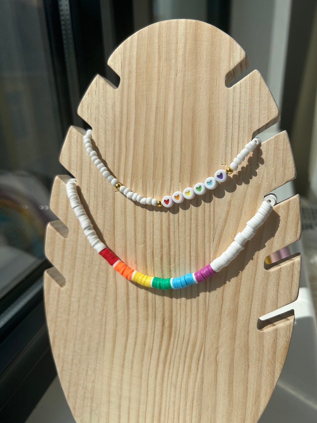 Radiant Pride: Rainbow Heart & Flag Necklaces Set, Adjustable Length ...