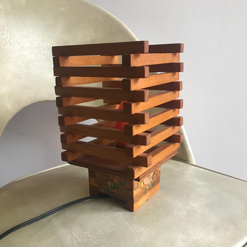 Small Wood Lamp - Etsy
