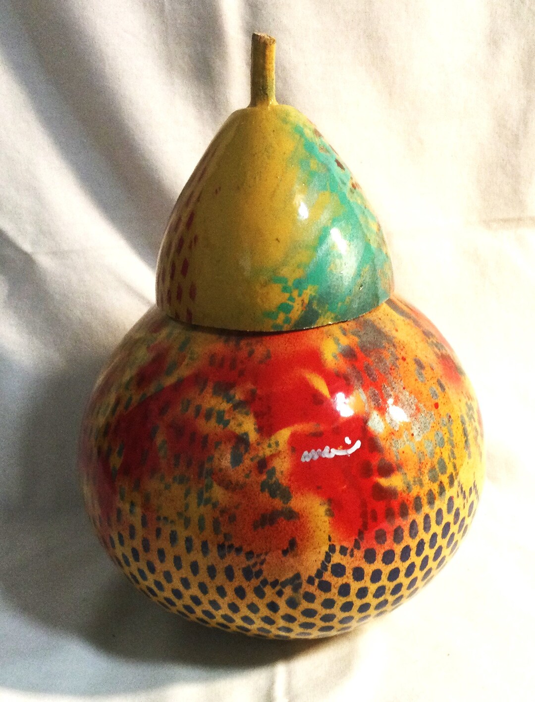 Beautiful Hand Painted Original Design GOURD One of a Kind Cremation ...