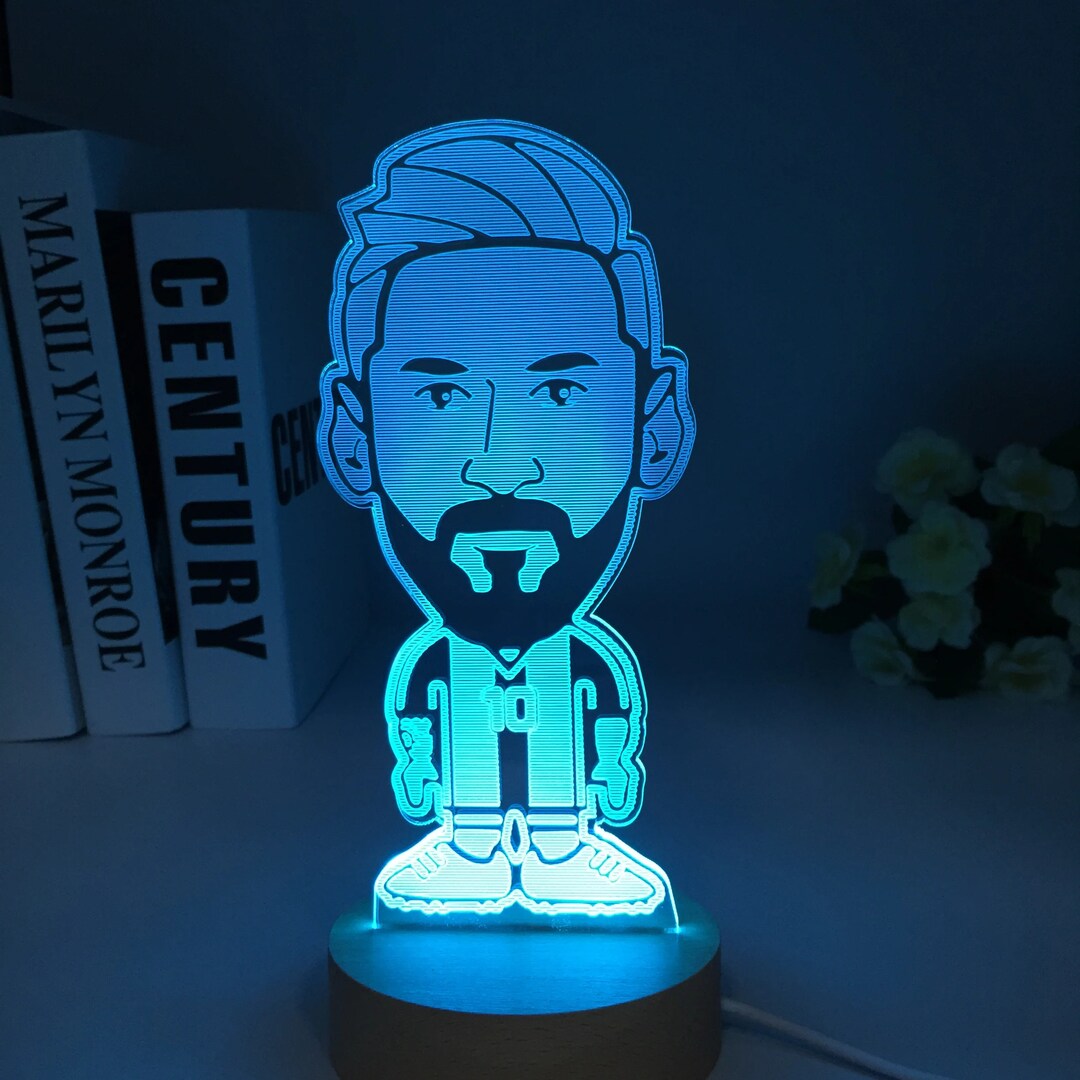 Leo Messi Custom LED Lamp Christmas Gift Birthday Gift - Etsy