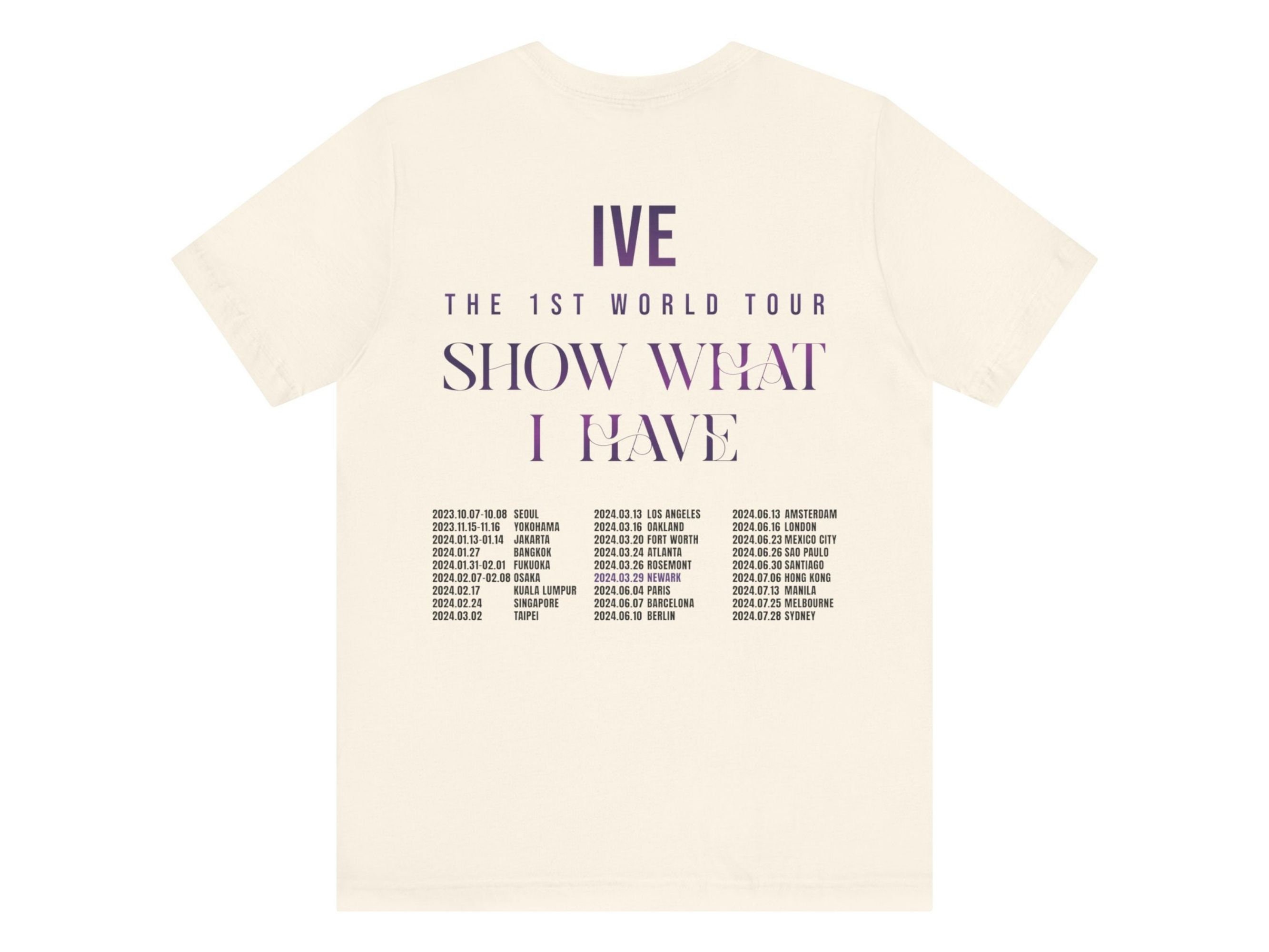 Personalised IVE the 1st World Tour Show What I Have Tour Date Shirt ...