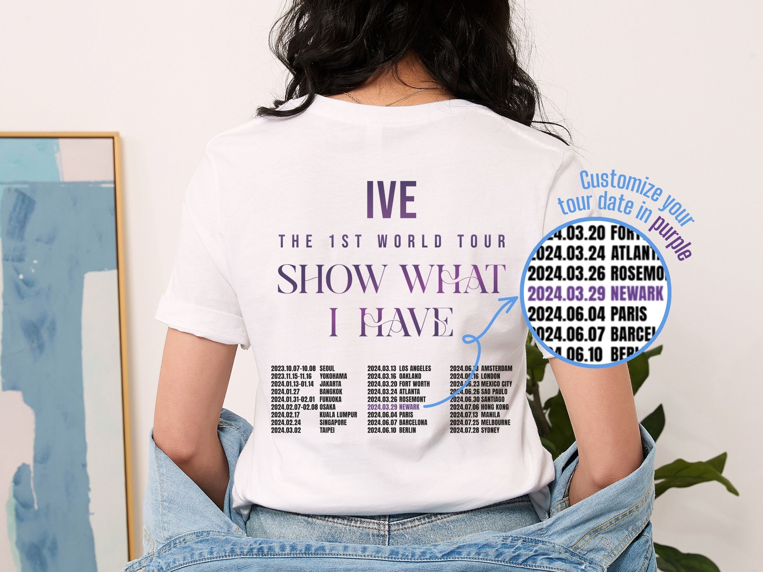 Personalised IVE the 1st World Tour Show What I Have Tour Date Shirt ...