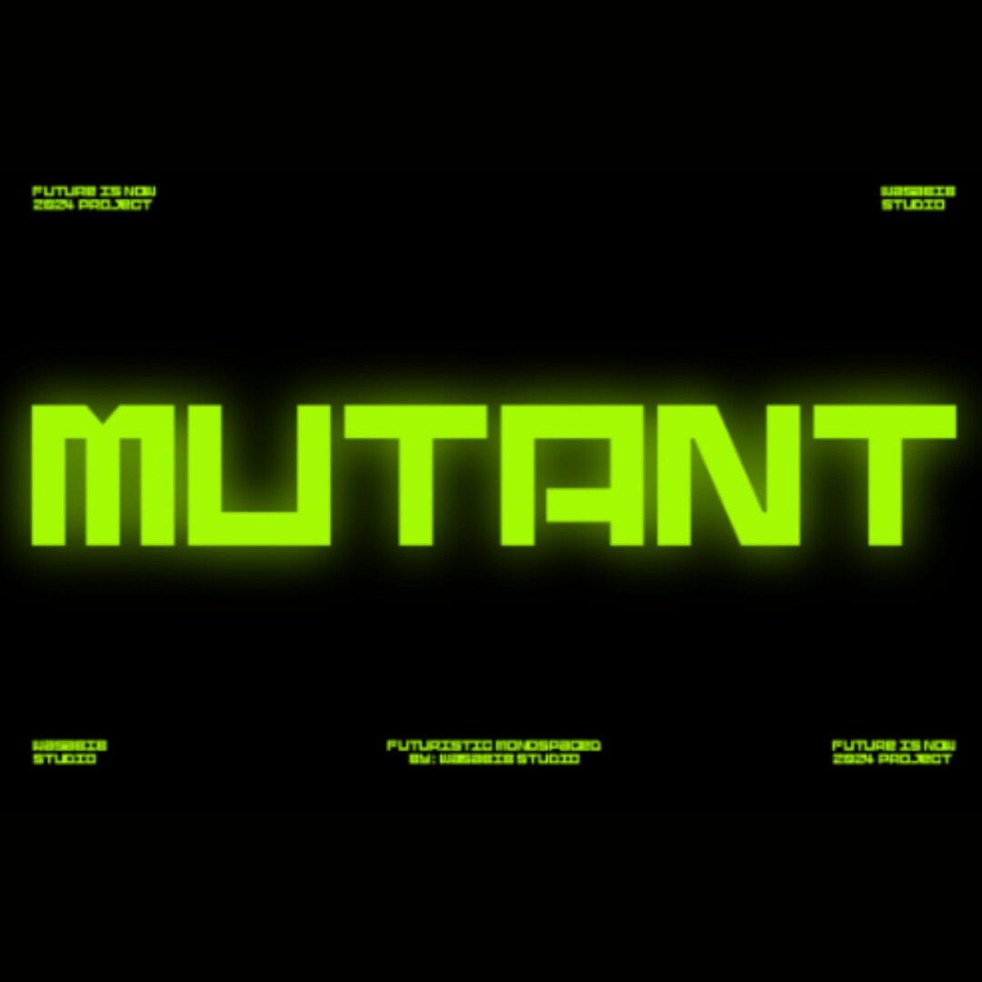 Mutant Font, Fonts for Canva, Font Bundle, Cricut, Procreate, Canva ...