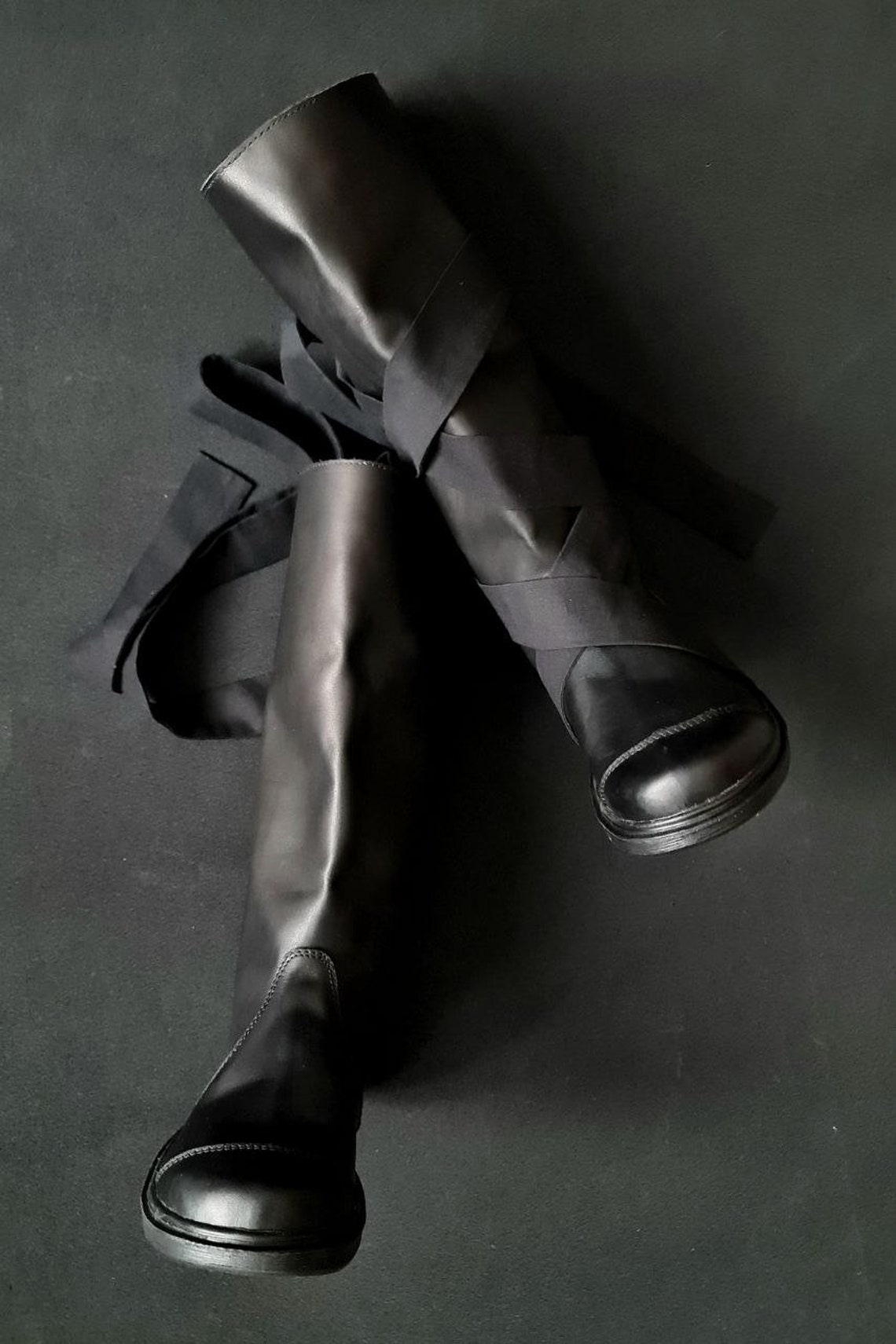 Leather Boots of Ragnar: Handcrafted Viking-inspired Footwear - Etsy