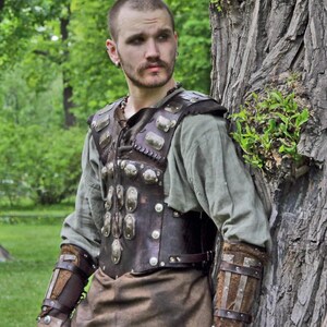 Viking Larp Armor Knight Larp Leather Unisex Armour Fantasy Ren Faire ...