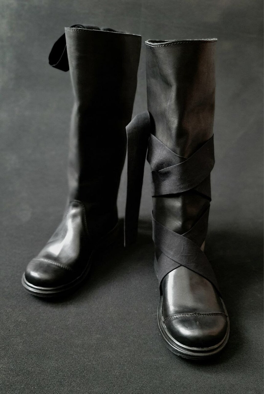 Leather Boots of Ragnar: Handcrafted Viking-inspired Footwear - Etsy