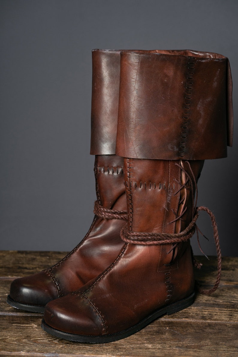 Medieval Gothic Leather Boots: Perfect for LARP & Reenactment Faire ...