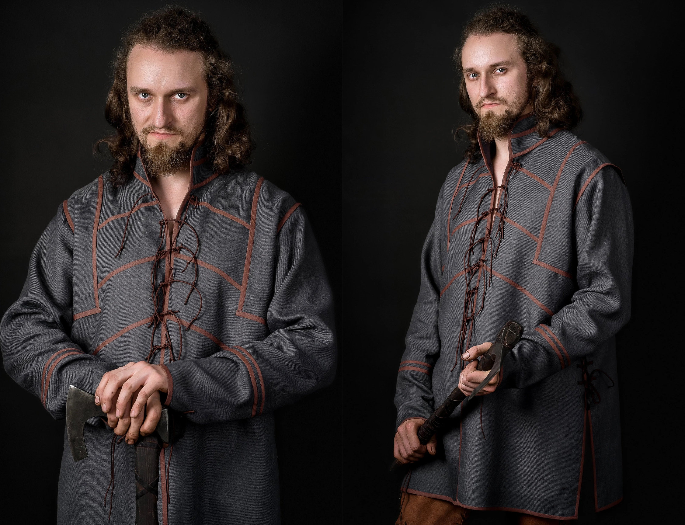 Viking Linen Tunic Viking Men Fabric LARP & SCA Clothing Celtic ...