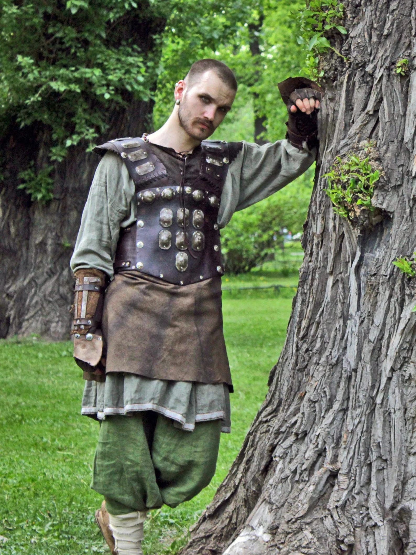 Viking Larp Armor Knight Larp Leather Unisex Armour Fantasy Ren Faire ...