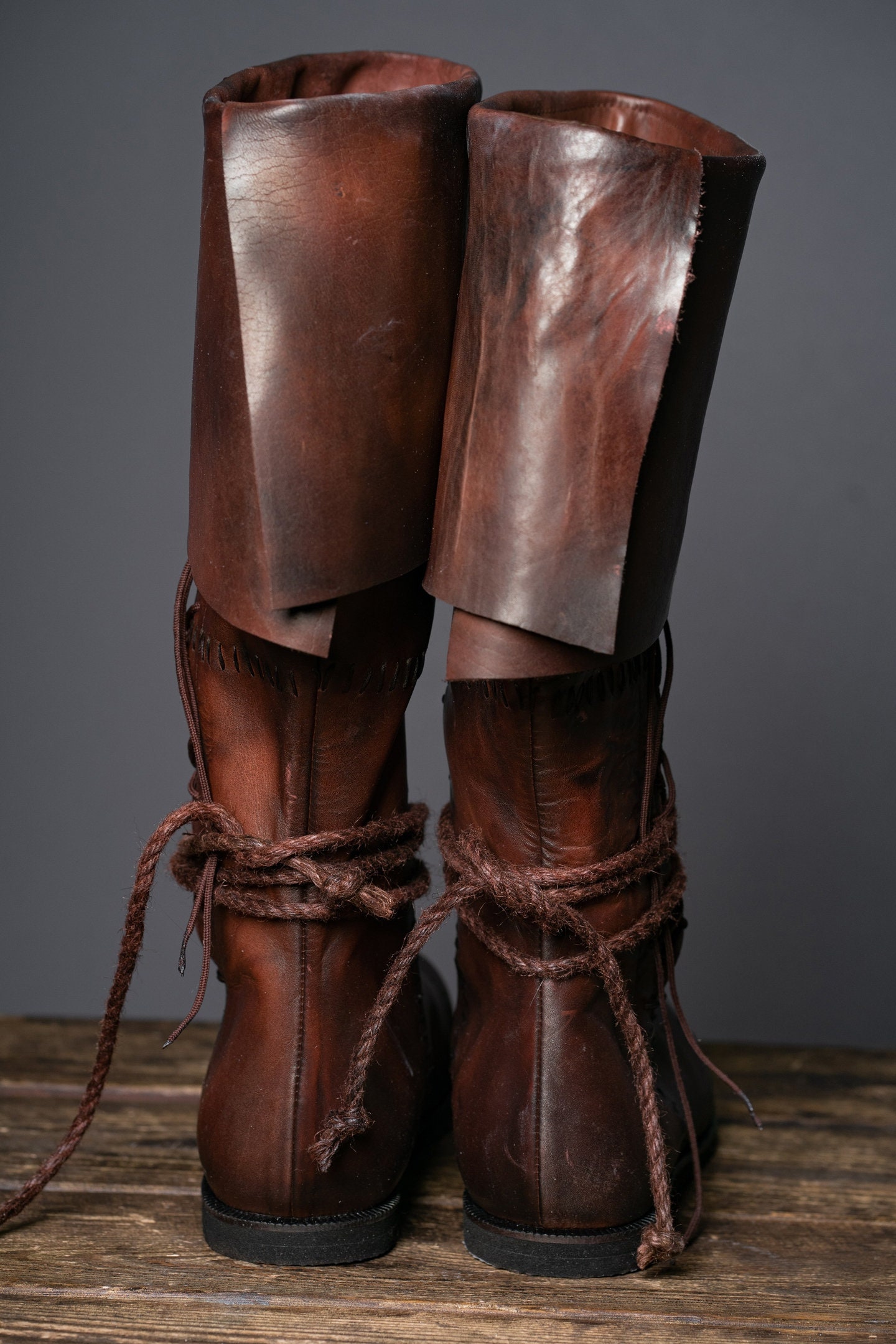 Medieval Gothic Leather Boots: Perfect for LARP & Reenactment Faire ...