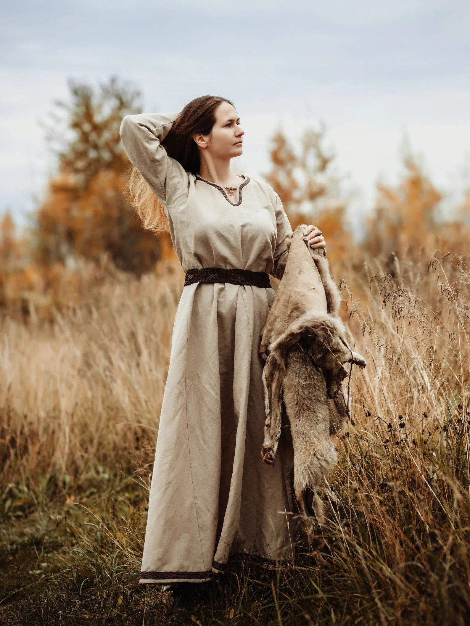 Viking Linen Dress astrid : Authentic Viking Dress for Cosplay and ...
