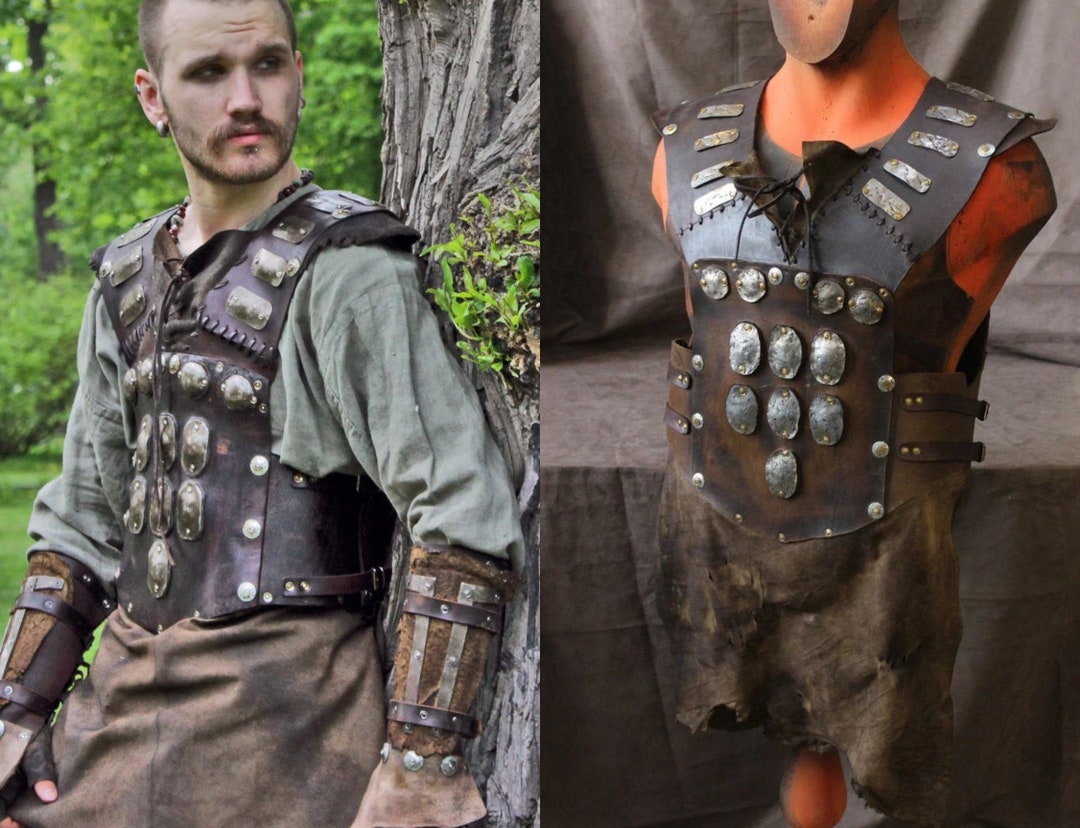Viking Larp Armor Knight Larp Leather Unisex Armour Fantasy Ren Faire ...