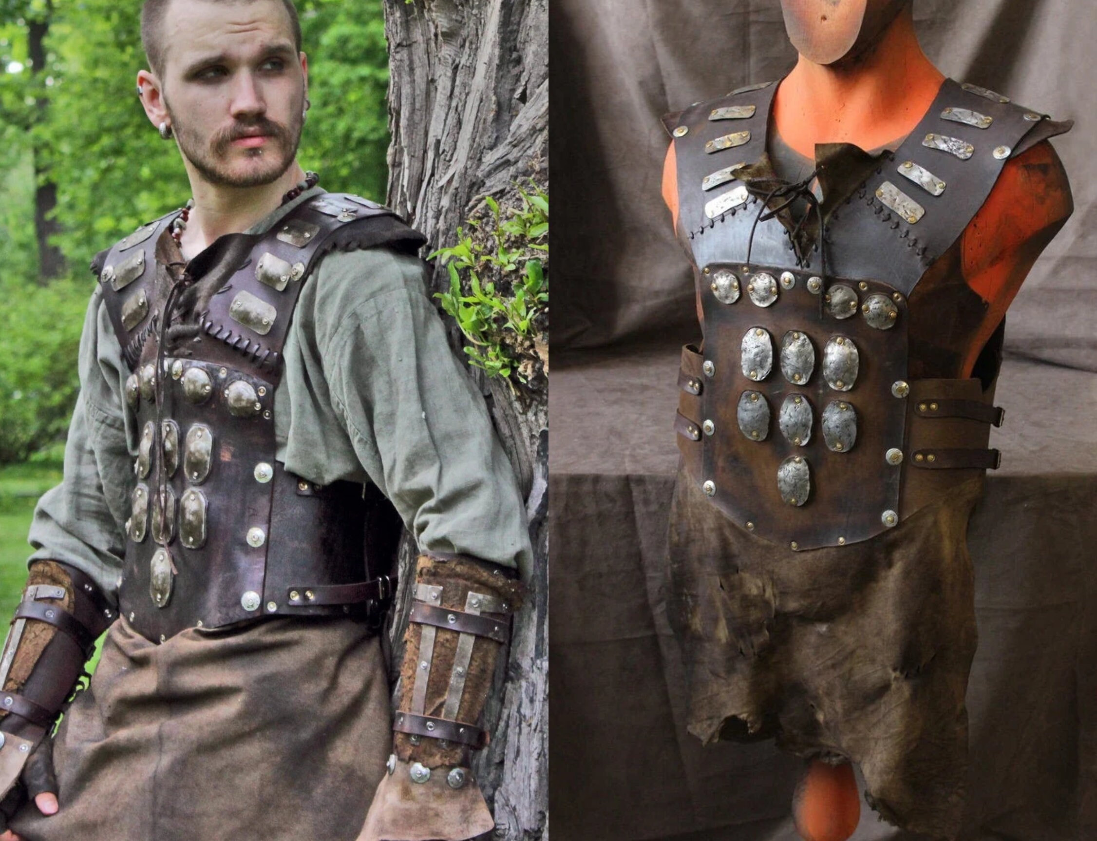 Viking Larp Armor Knight Larp Leather Unisex Armour Fantasy Ren Faire ...