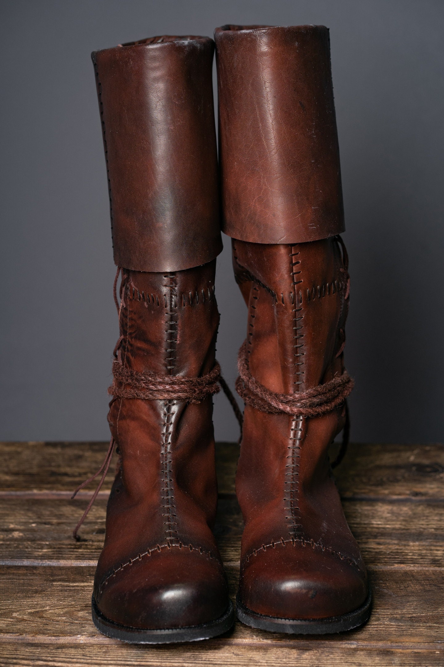 Medieval Gothic Leather Boots: Perfect for LARP & Reenactment Faire ...