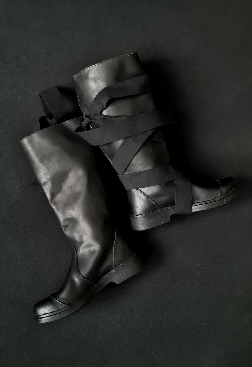 Leather Boots of Ragnar: Handcrafted Viking-inspired Footwear - Etsy