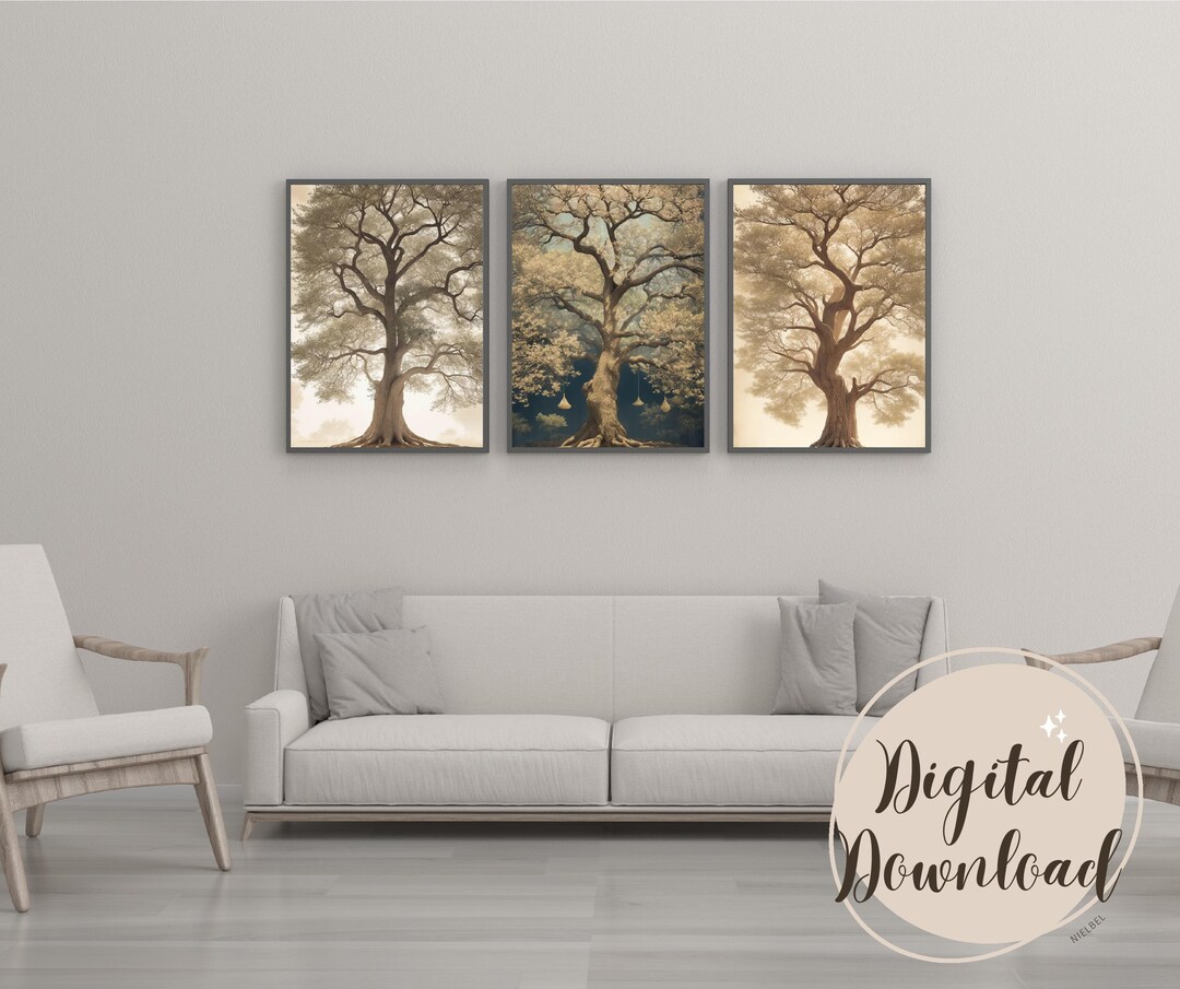 Tree of Life Wall Art, Tree of Life Wall Decor, Neutral Modern Wall Art ...