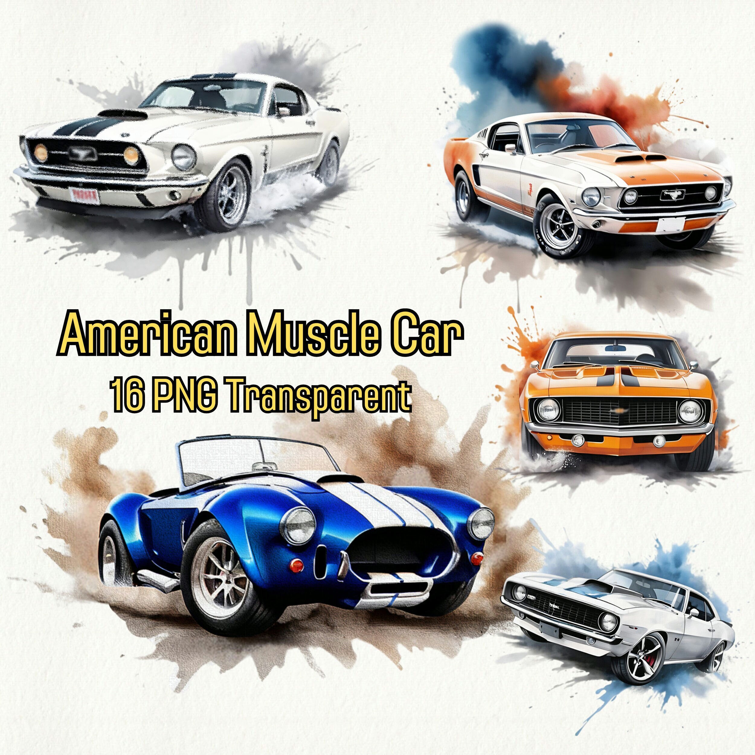 American Muscle Car, Classic Car PNG, Vintage Muscle Car Clipart ...