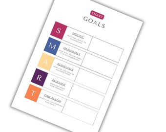 Goal Setting Workbook SMART Goal Setting Pages printable Goal Tracker ...