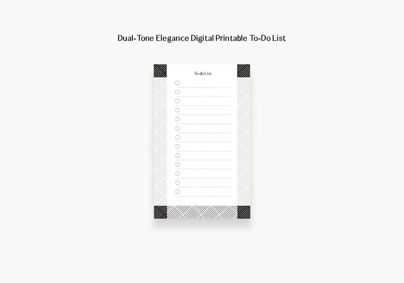 To-do List Printable | Dual-tone Elegance Notepad | Minimalist Task ...