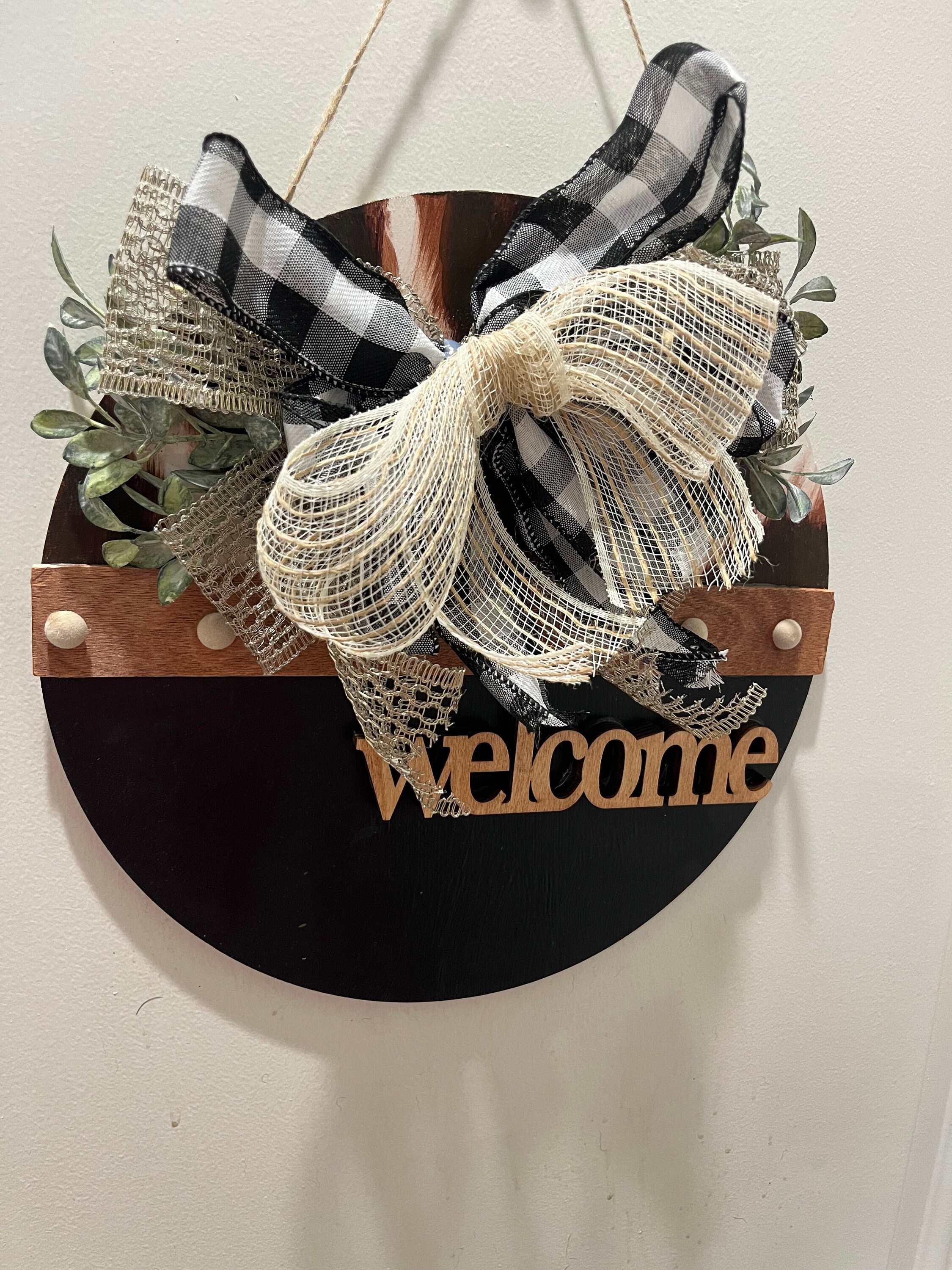 Handpainted Cowprint Welcome Sign - Etsy