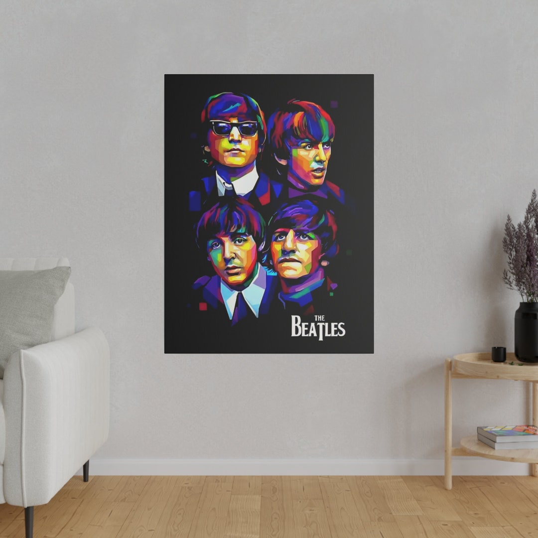 Canvas, the Beatles, Portret, Black, House Decor, Painting, Wall Art ...