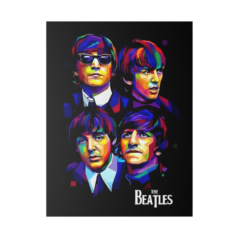 Canvas, the Beatles, Portret, Black, House Decor, Painting, Wall Art ...