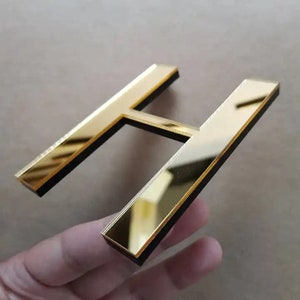 Customised Gold & Silver Acrylic Mirror Letters and Numbers Elegant ...