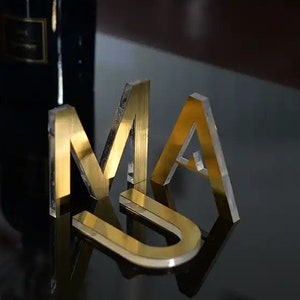 Customised Gold & Silver Acrylic Mirror Letters and Numbers Elegant ...