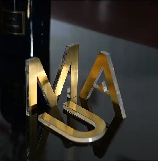 Customised Gold & Silver Acrylic Mirror Letters and Numbers Elegant ...