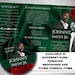 17"x11" FUNERAL PAMPHLET, Dark Green, Trifold, Obituary Program, Green ...